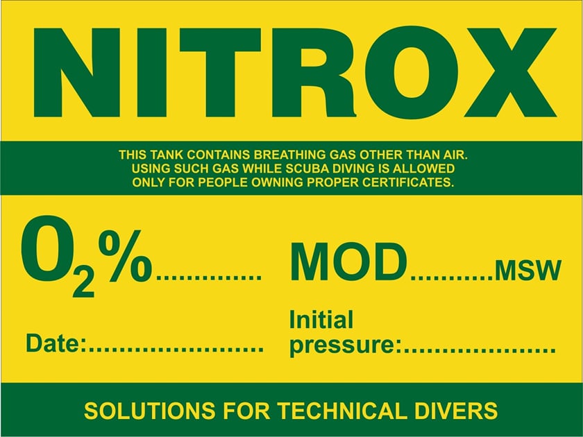 Samolepka NITROX | Damaz-Diving.cz